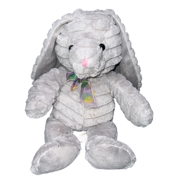 American Greetings | Toys | Bunny Rabbit Plush Grey Ribbed Plush Easter ...